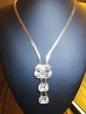 Jewelry | Sparkling Crystals Vintage Gold Tone Necklace 165 Long | Poshmark